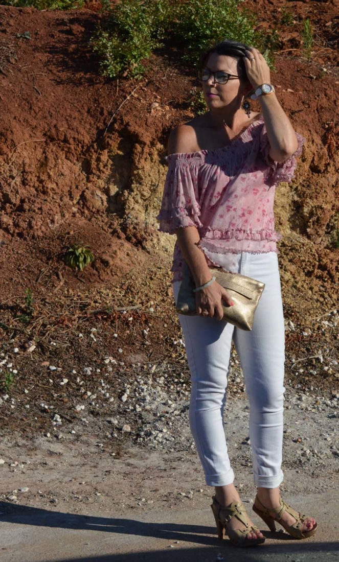 Off-the-shoulder, pink and floral girlie top: something different for ...