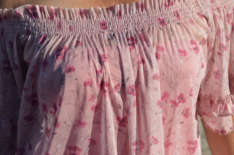 Off-the-shoulder, pink and floral girlie top: something different for ...