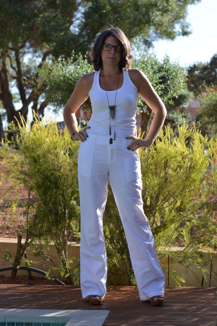 Feeling happy and confident in an all white outfit Suzy Turner