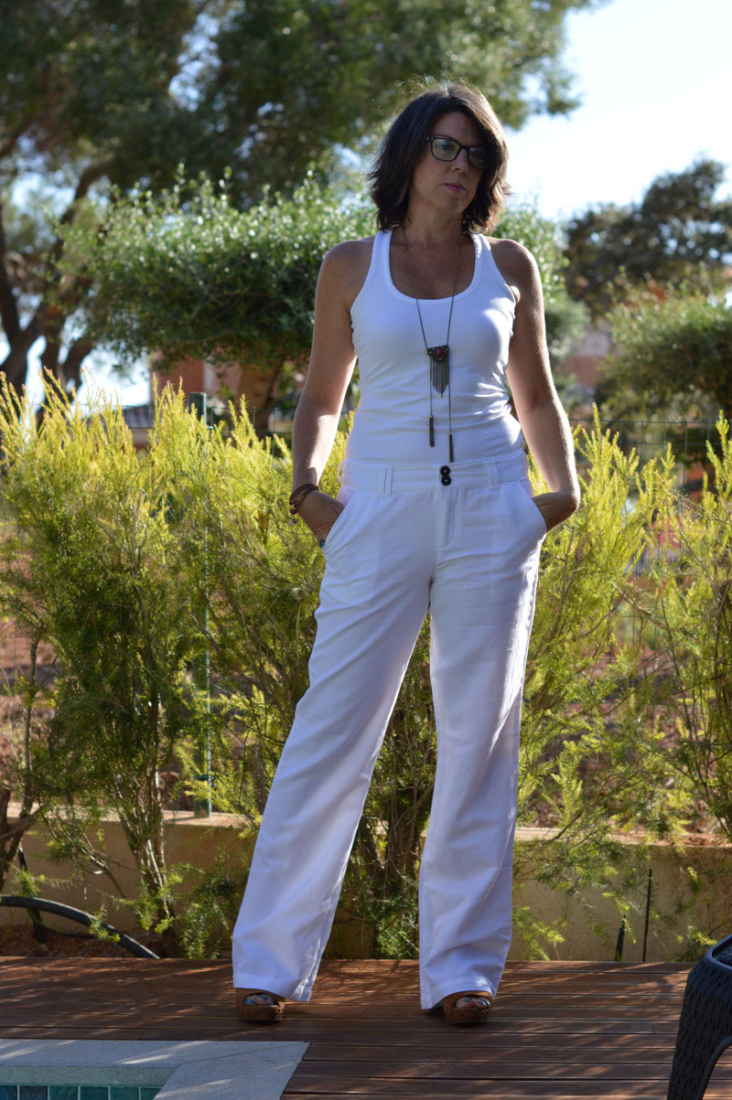 Feeling happy and confident in an all white outfit Suzy Turner