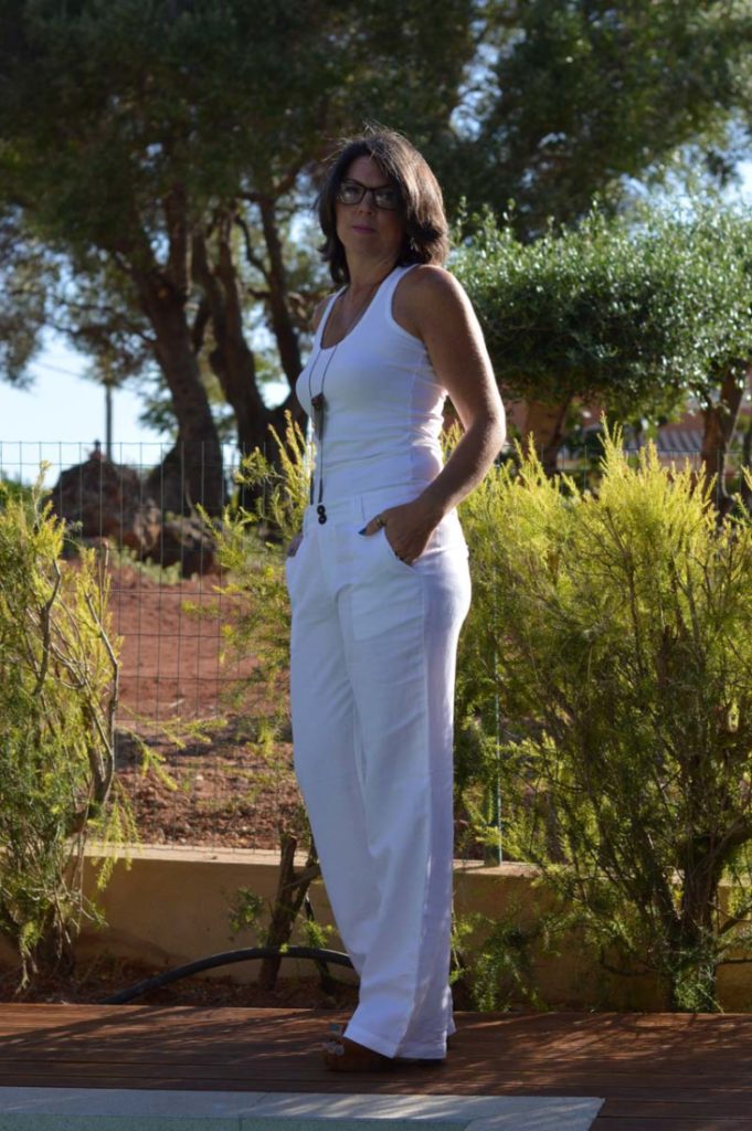 Feeling happy and confident in an all white outfit Suzy Turner